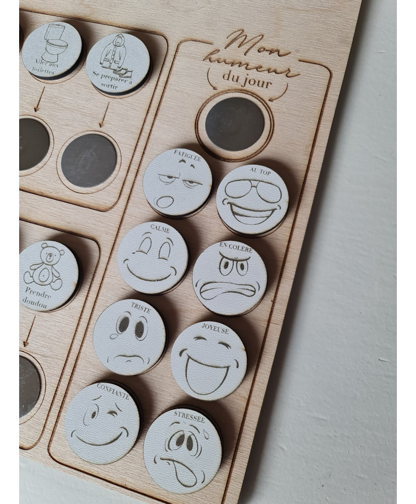 Tableau de routines et des humeurs personnalisé bi-color.
